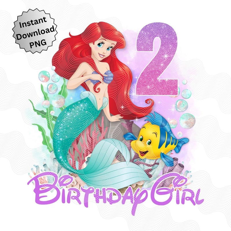 Ariel 2nd Birthday - Etsy