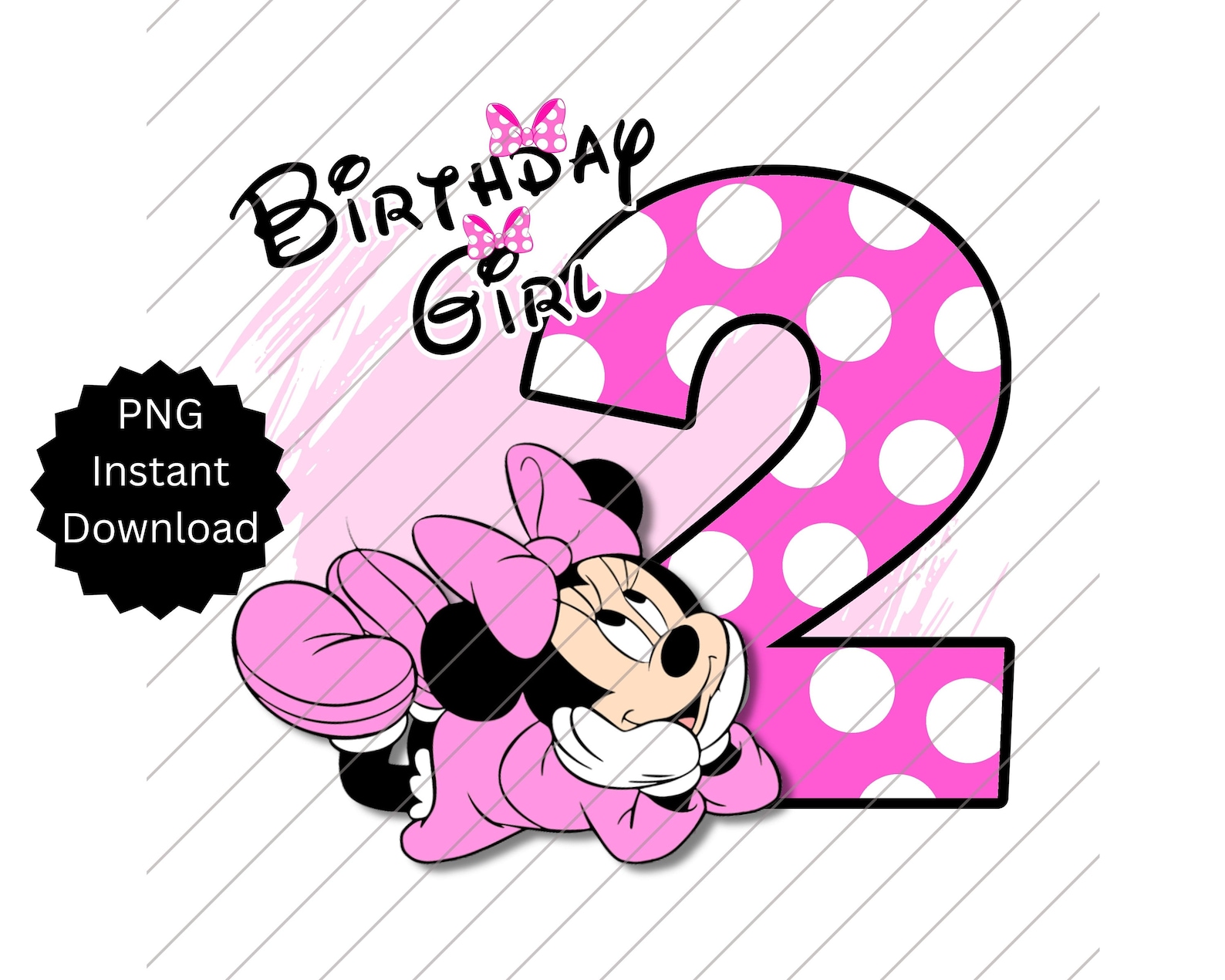 2nd Minnie Mouse Png 2nd Birthday PNG Minnie Birthday - Etsy