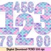 Mermaid Numbers Png, Numbers for Sublimation, Birthday Numbers PNG ...