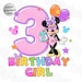 3rd Birthday Minnie Mouse Png, 3 Birthday PNG, Minnie Birthday PNG ...