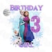 3rd Birthday Frozen PNG, Ana and Elsa Birthday Digital Image, 3rd ...