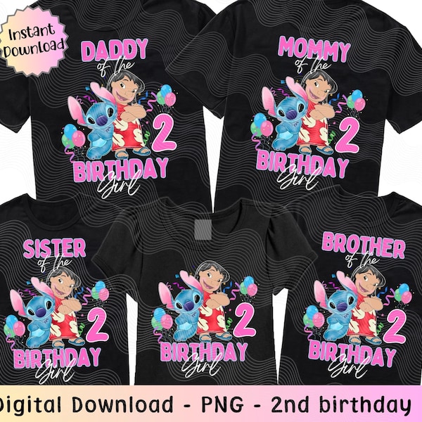 Stitch Hawaiian Birthday Png - Etsy