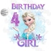 Frozen 4th Birthday PNG, Elsa Birthday Girl, Iron on Image for DTF ...