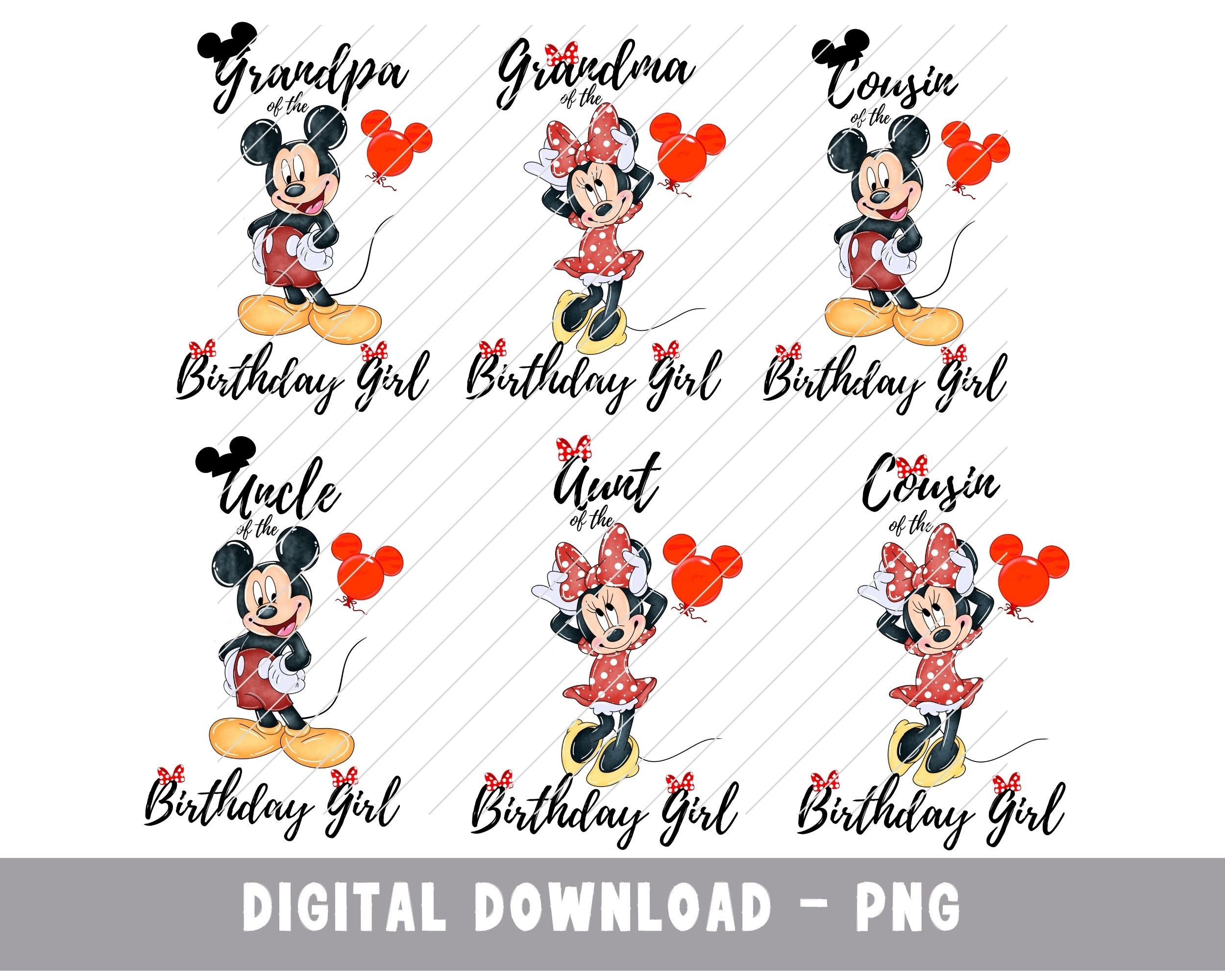 Minnie Mouse Extended Family Birthday PNG, Matching Family Shirts ...