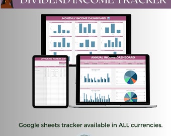 2024/2025 Annual Dividend Tracker and Calculator Google Sheets Template ...