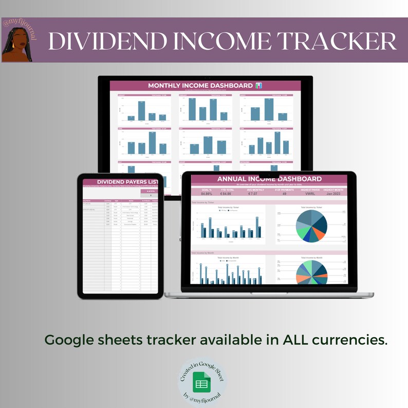 Annual Dividend Income Tracker - Etsy