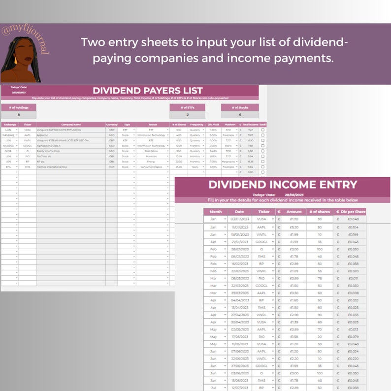 Annual Dividend Income Tracker - Etsy