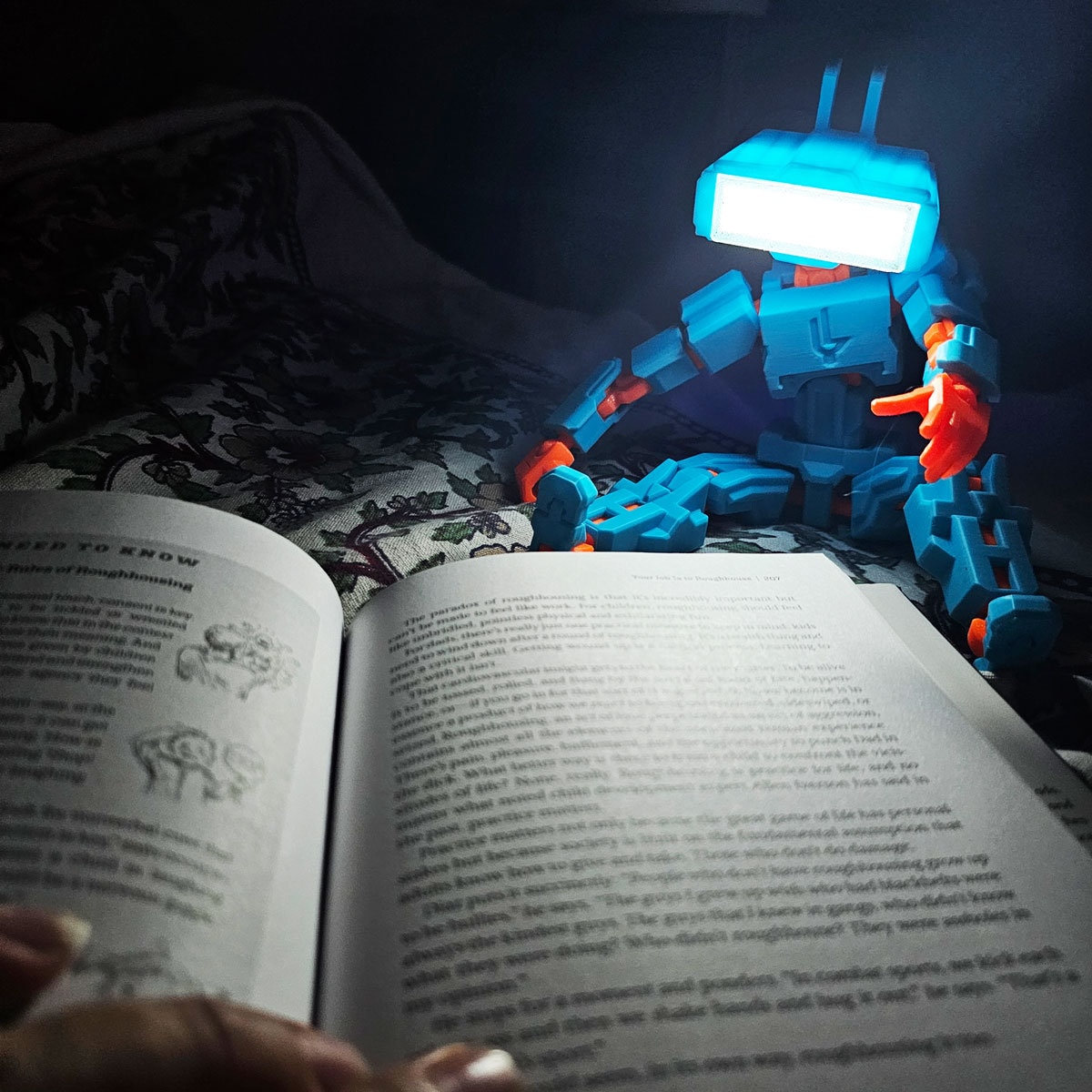Battery Bot Posable Action Figure Lamp 12" Tall - Etsy