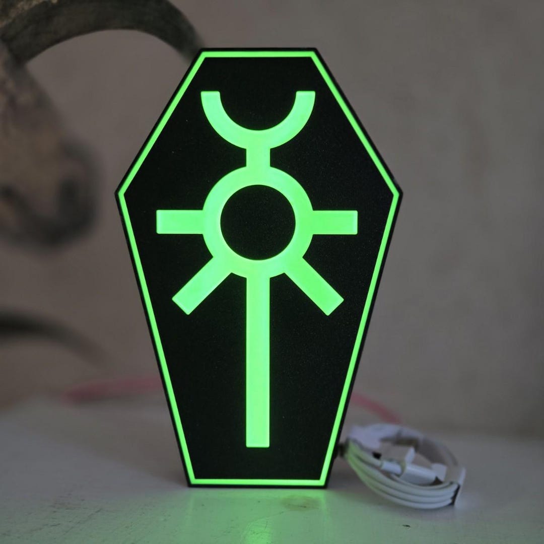 Necron Tomb World Lamp Warhammer 40K Inspired Neon LED Light - Etsy
