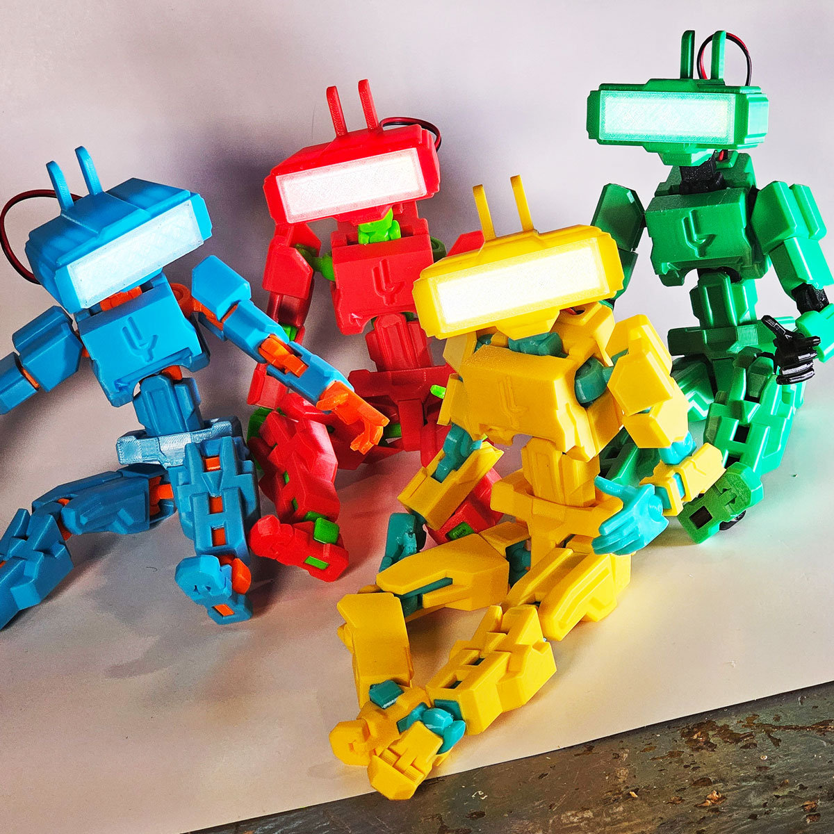 Battery Bot Posable Action Figure Lamp 12" Tall - Etsy