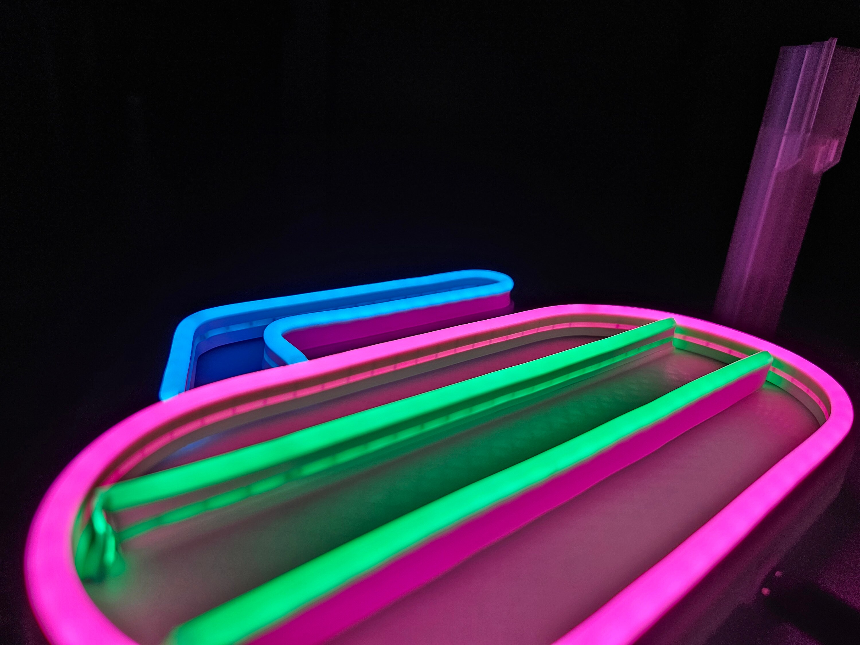 Handcrafted Neon LED Curling Rock - Etsy