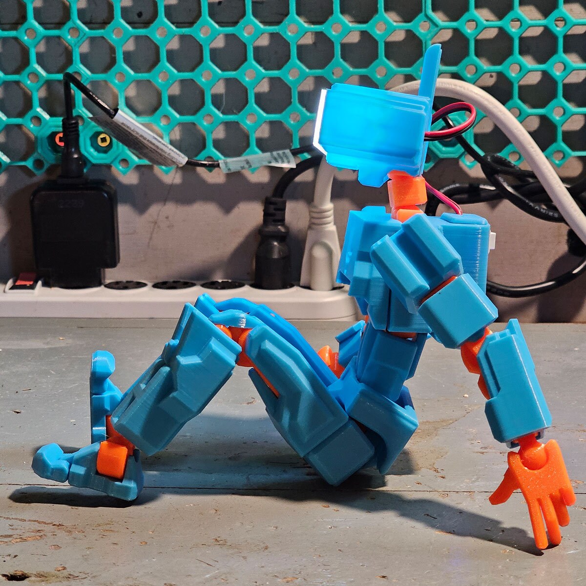 Battery Bot Posable Action Figure Lamp 12" Tall - Etsy