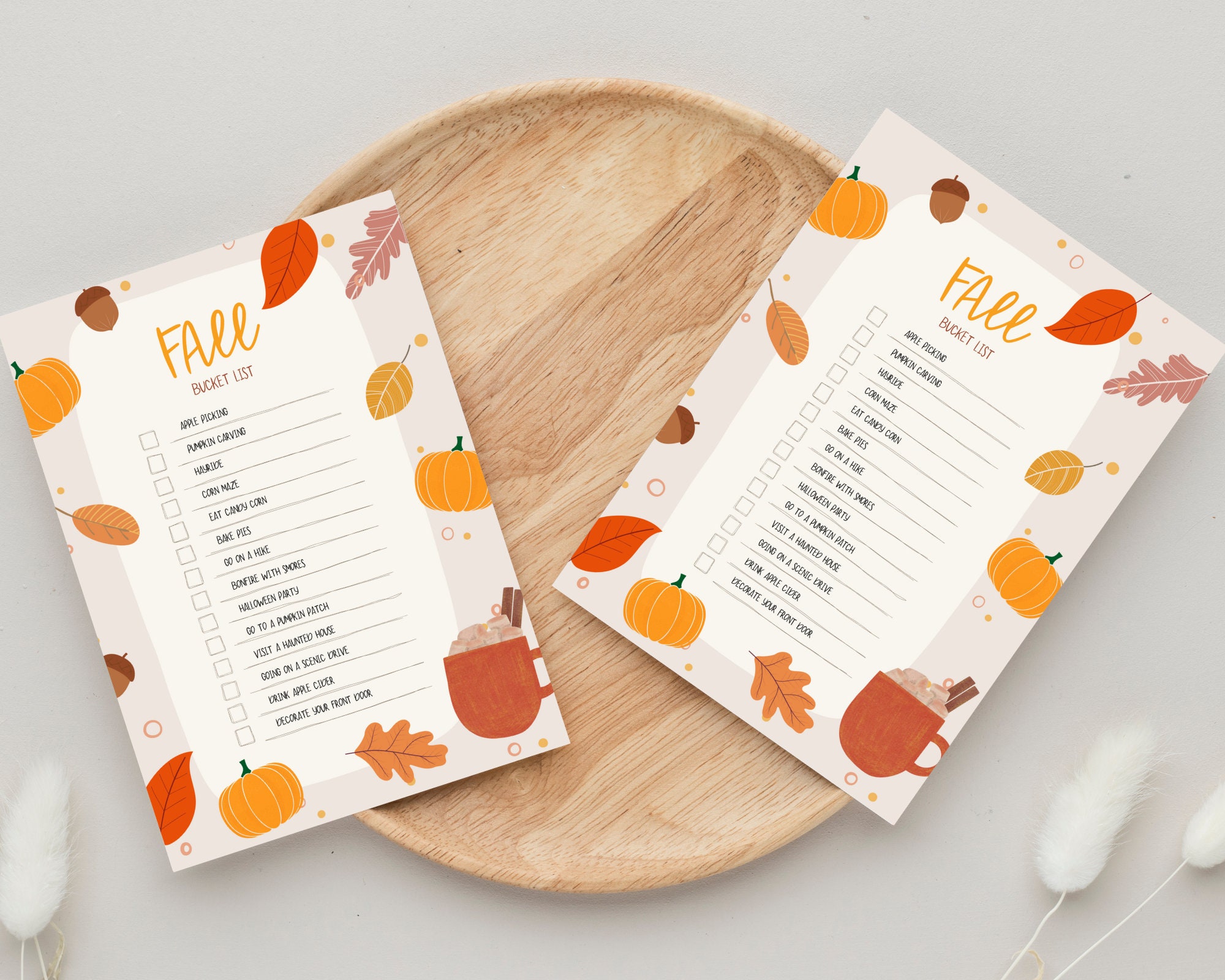 Fall Bucket List Printable, Fall to Do List, Fall Bucket List for Kids ...