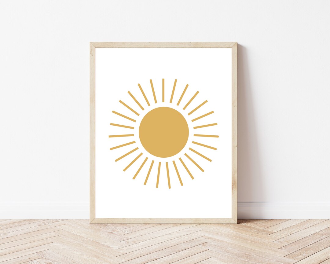 Boho Sunshine Nursery Wall Art, Boho Sunshine Kids Room Wall Art ...
