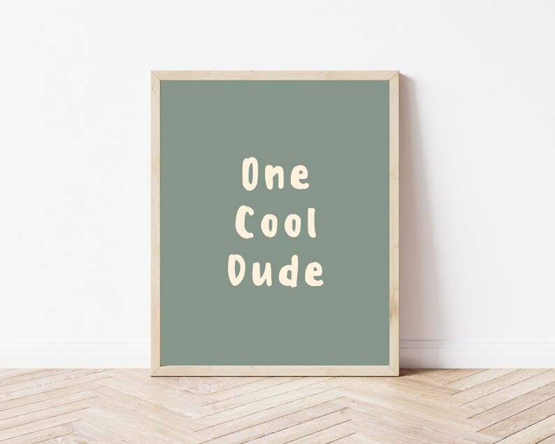 One Cool Dude Nursery Wall Decor, One Cool Dude Kids Room Decor ...