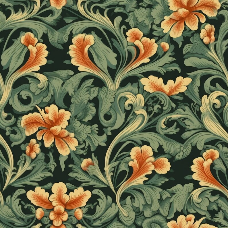 Vintage Wallpaper Collection 20 Seamless Patterns Digital - Etsy