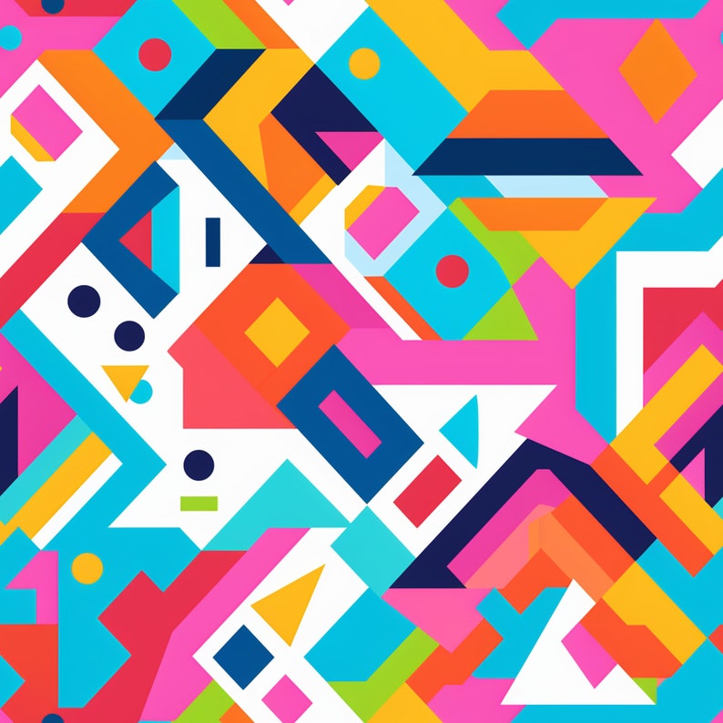 20 Seamless Geometric Patterns. High-res 300dpi Digital Downloads for ...