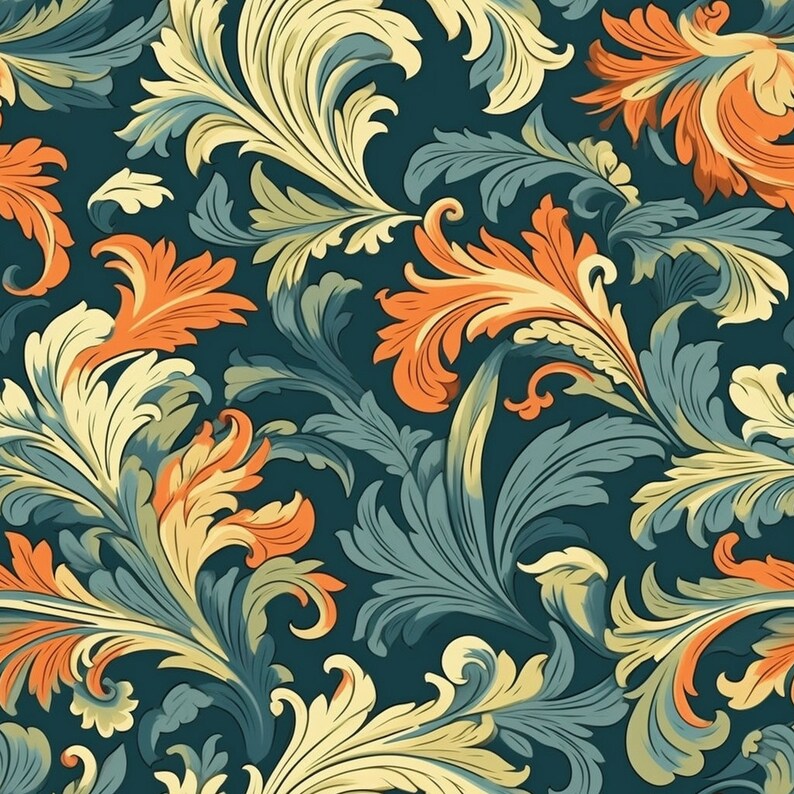 Vintage Wallpaper Collection - 20 Seamless Patterns | Digital Clipart ...
