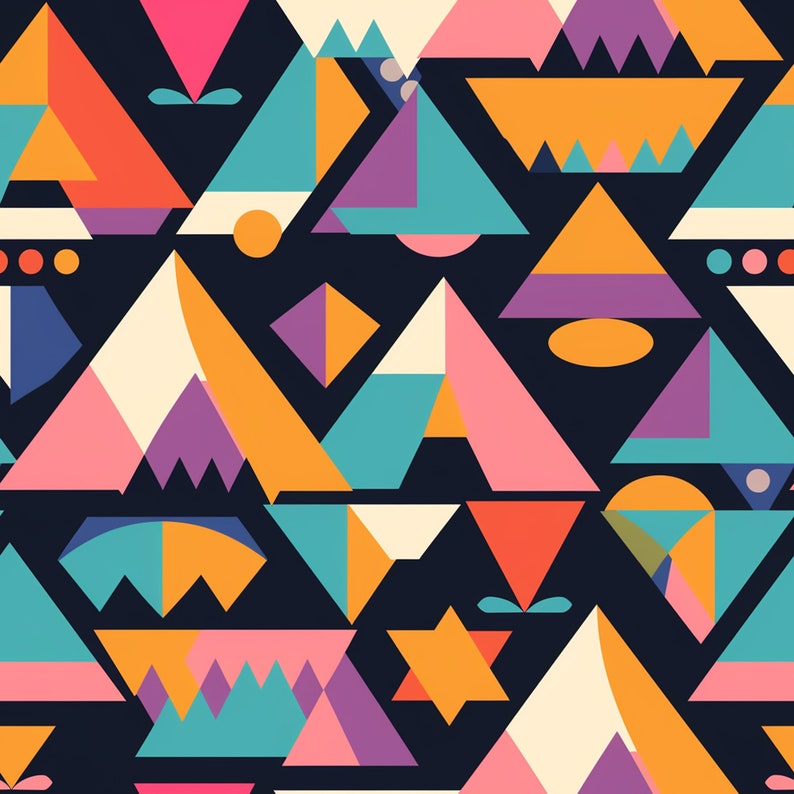 20 Seamless Geometric Patterns. High-res 300dpi Digital Downloads for ...