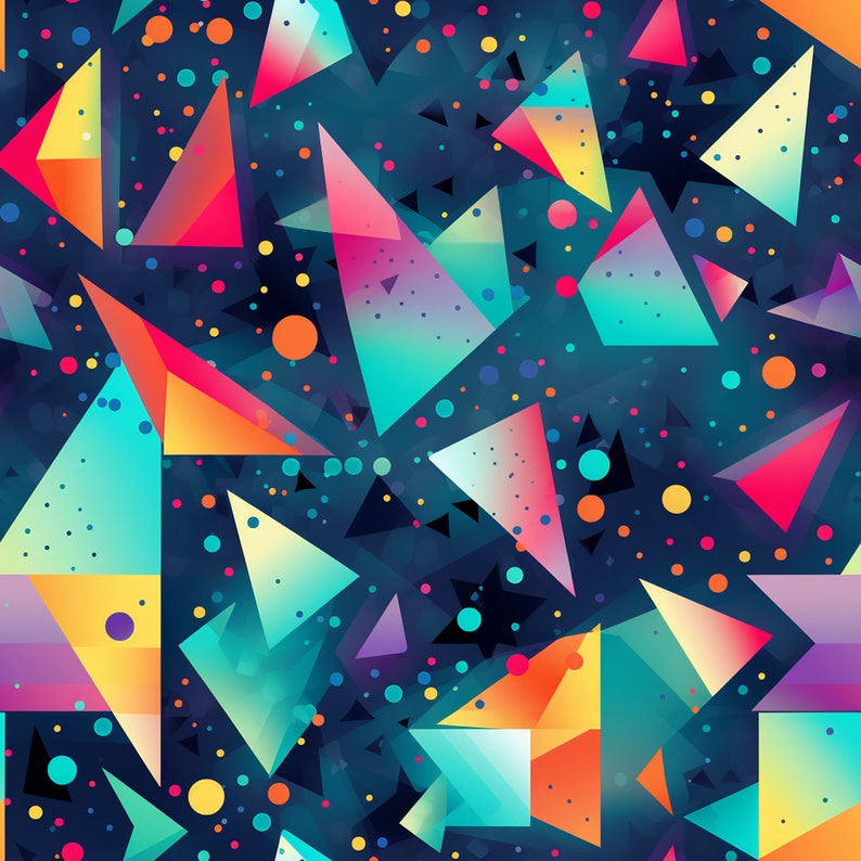 20 Seamless Geometric Patterns. High-res 300dpi Digital Downloads for ...