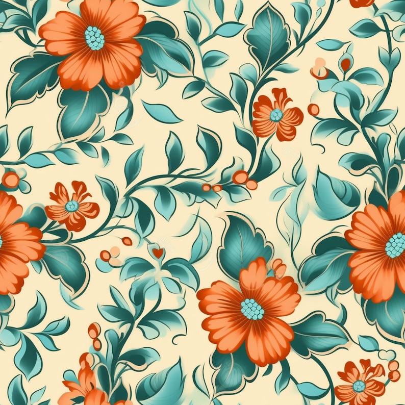 Vintage Wallpaper Collection - 20 Seamless Patterns | Digital Clipart ...