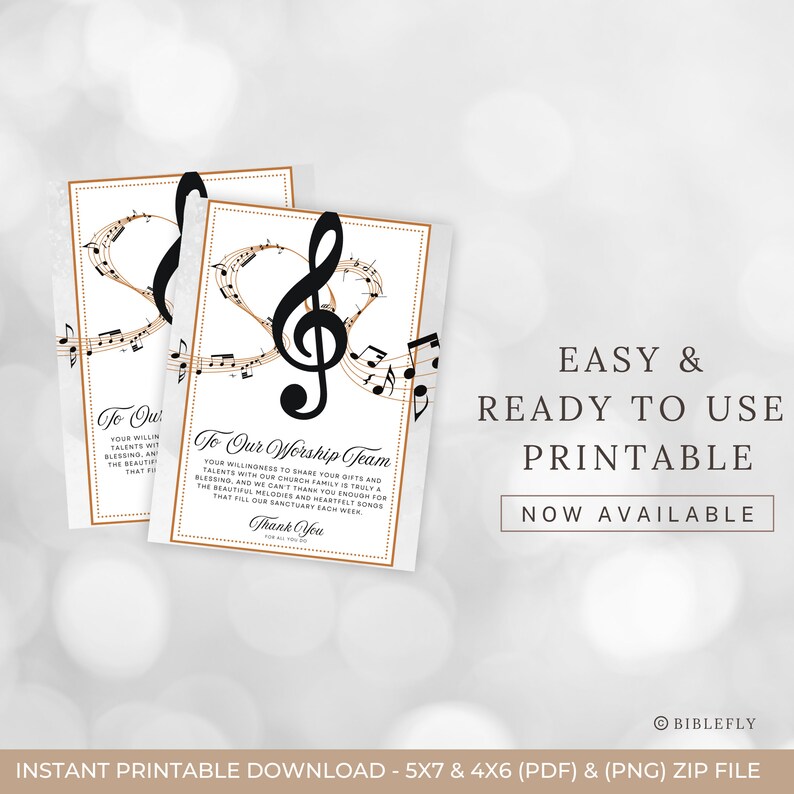 Church Staff Appreciation Thank You Card Worship Leader Worship Team ...