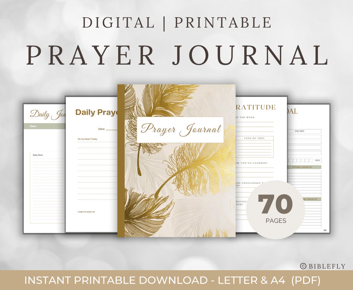 Women's Prayer Journal Printable Daily Prayer War Binder Gratitude ...