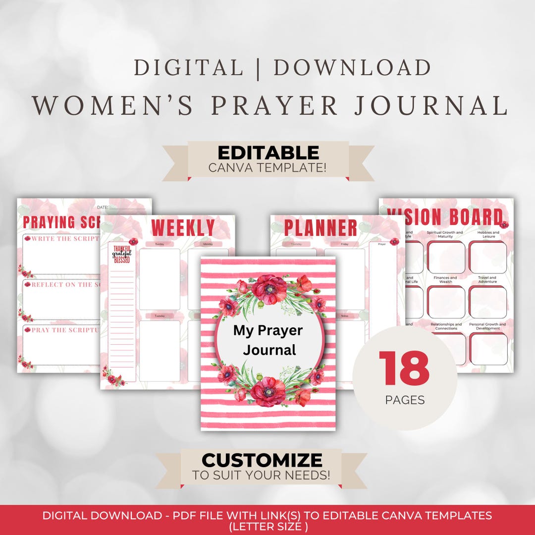 Women's Prayer Journal| Prayer| Gratitude| Prayer Guide| Prayer Ideas ...