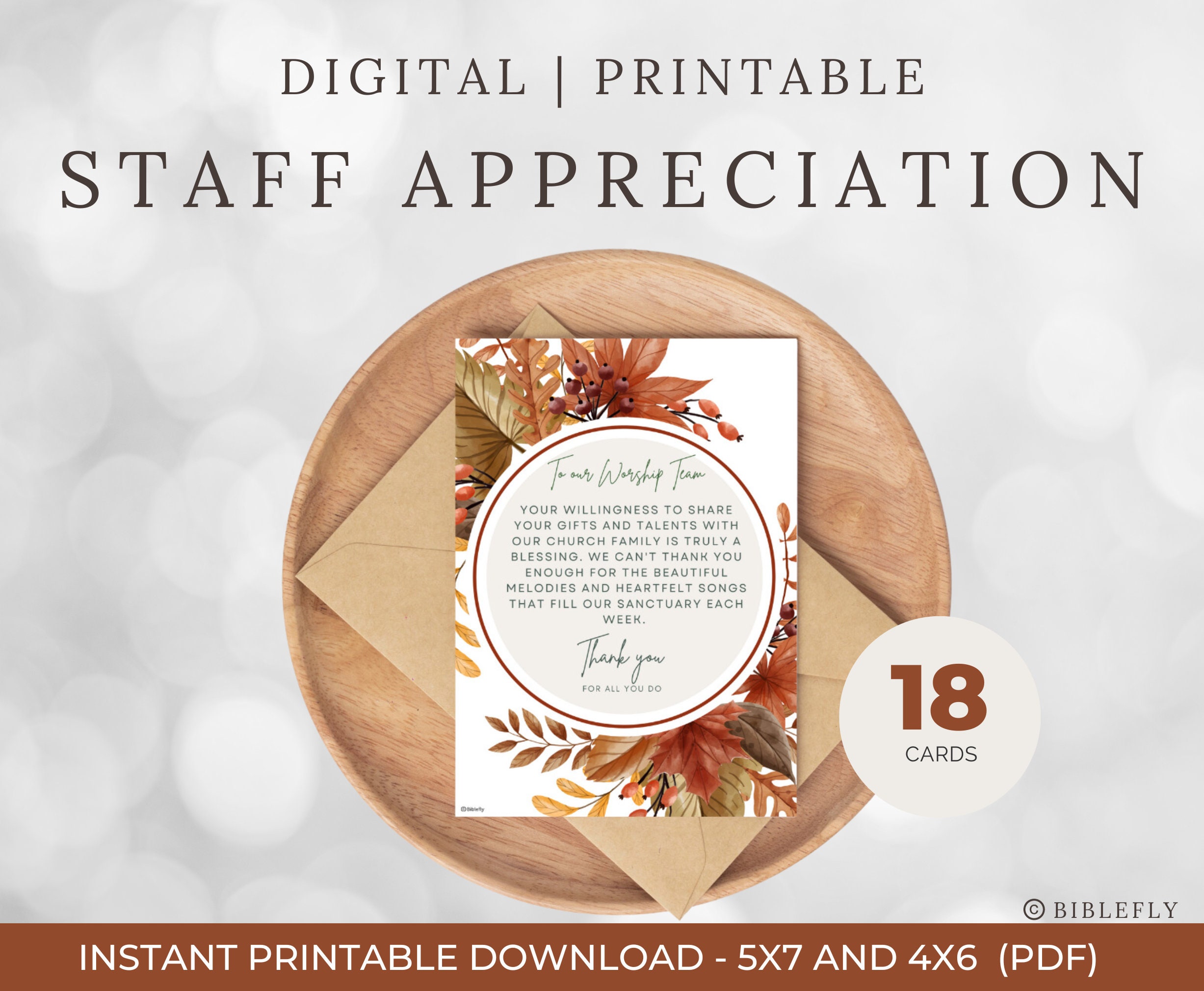 Church Staff Appreciation Thank You Card Pastor Volunteer Facilities ...