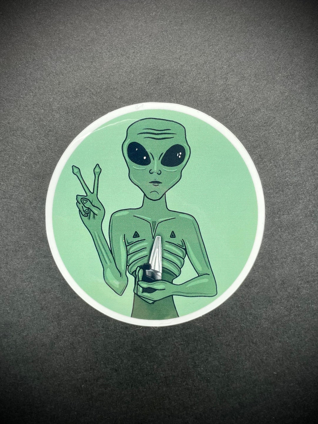 Dabbing Alien Sticker - Etsy