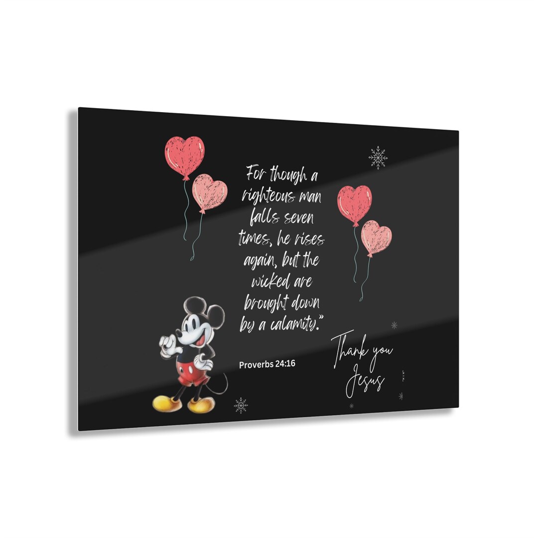 Mickey Mouse Bible Verse Finest Art Acrylic Prints - Etsy