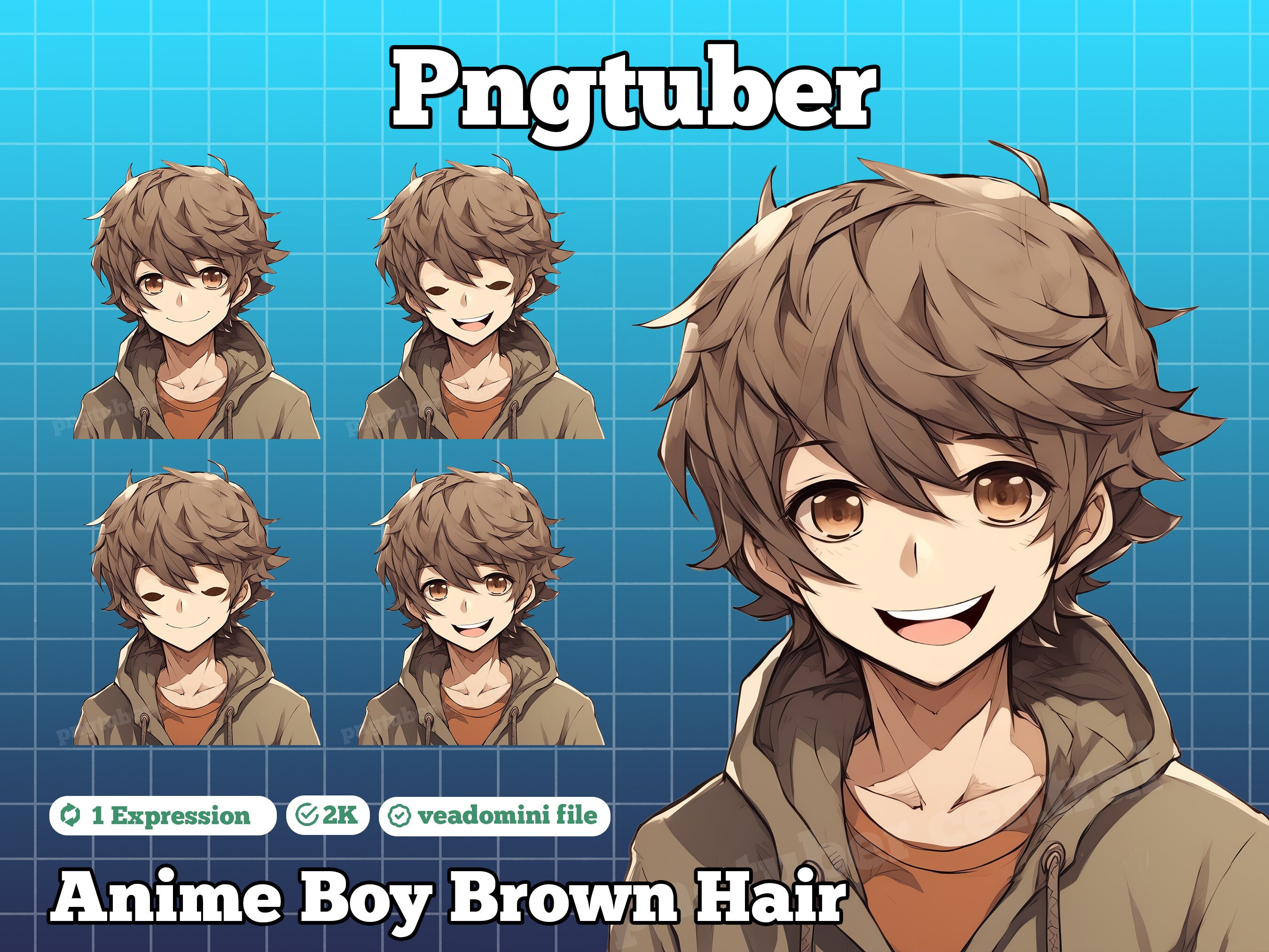 Pngtuber pngtuber male pngtuber premade pngtuber overlay - Etsy España