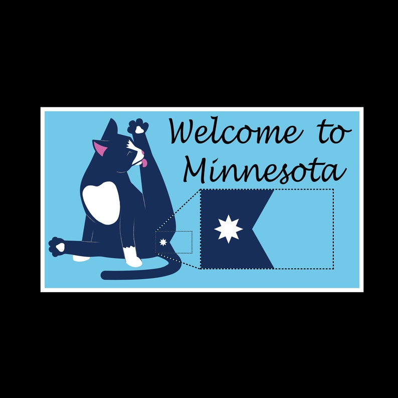 Welcome to Minnesota Vinyl Sticker - Etsy