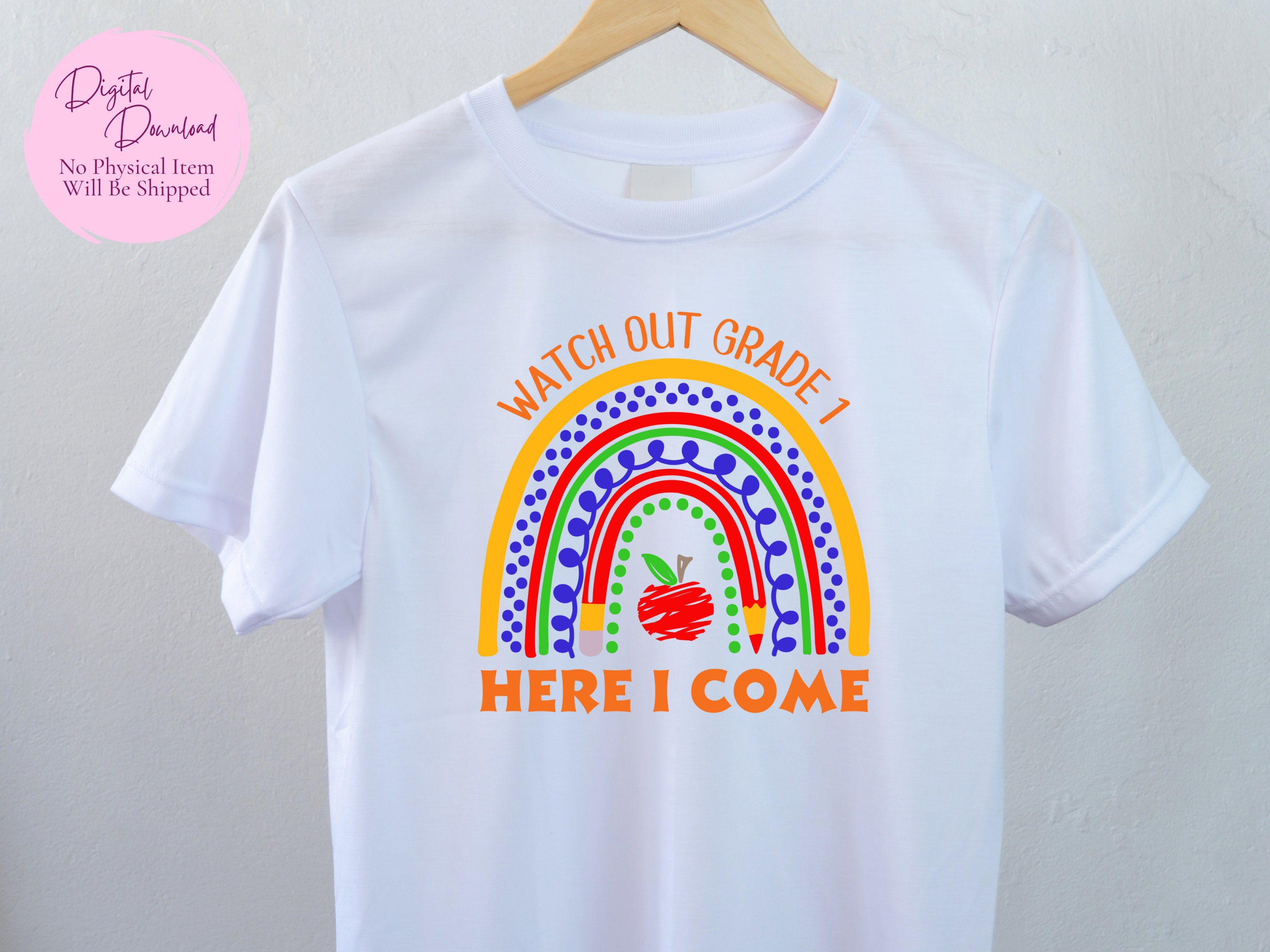 Watch Out Kindergarten Here I Come PNG, Back to School Sublimation ...