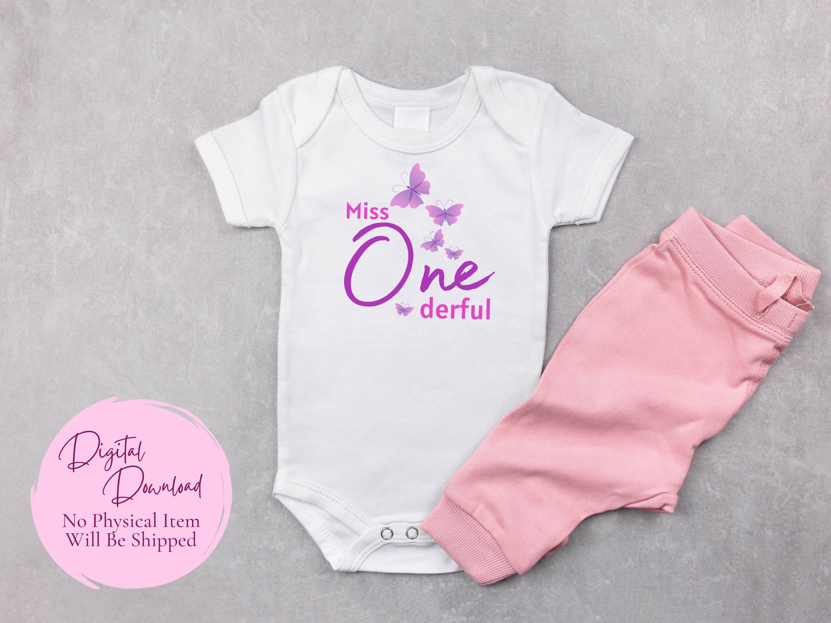 Miss One-derful PNG, First Birthday Digital Download, Baby Girl's ...