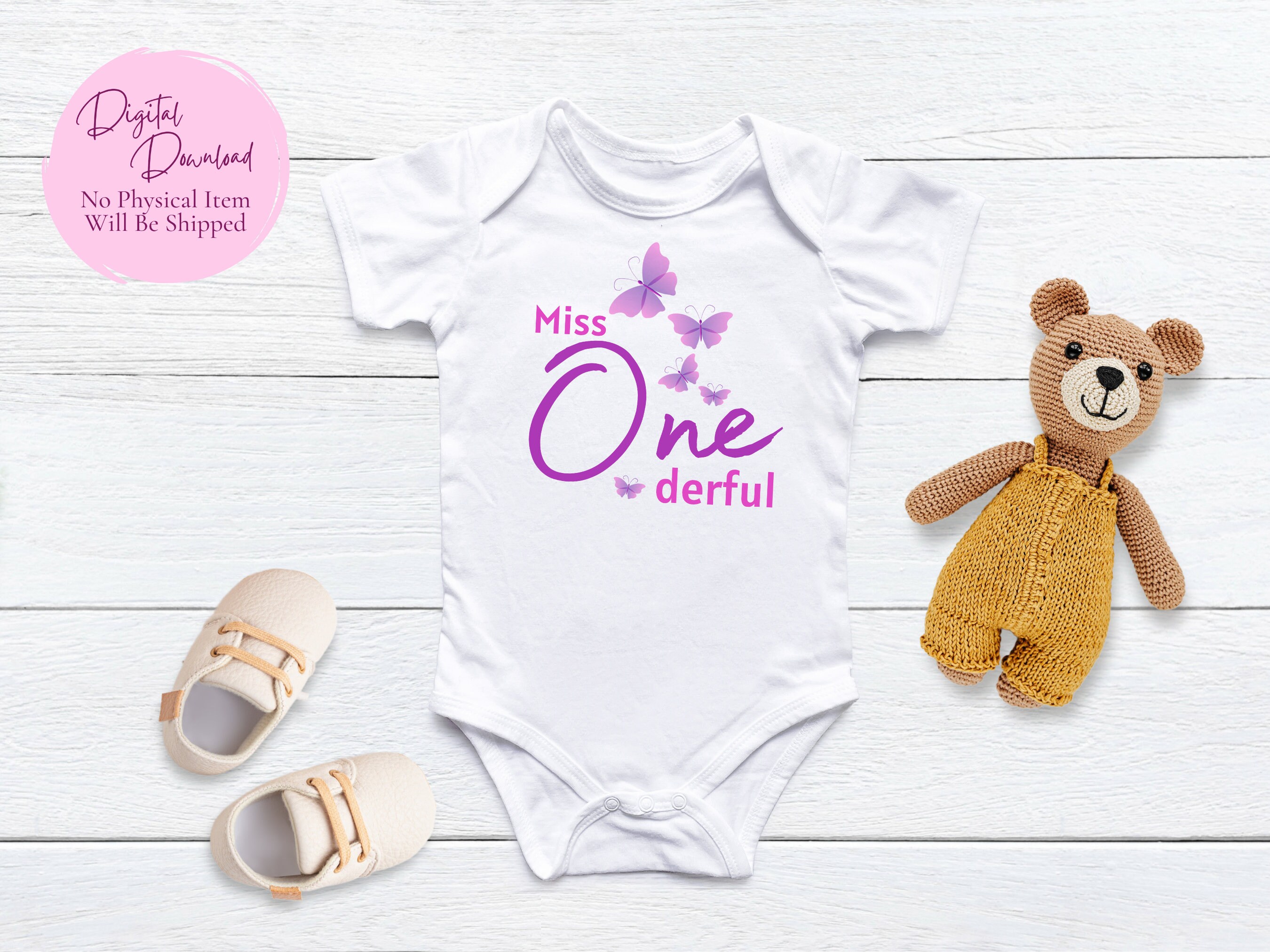 Miss One-derful PNG, First Birthday Digital Download, Baby Girl's ...