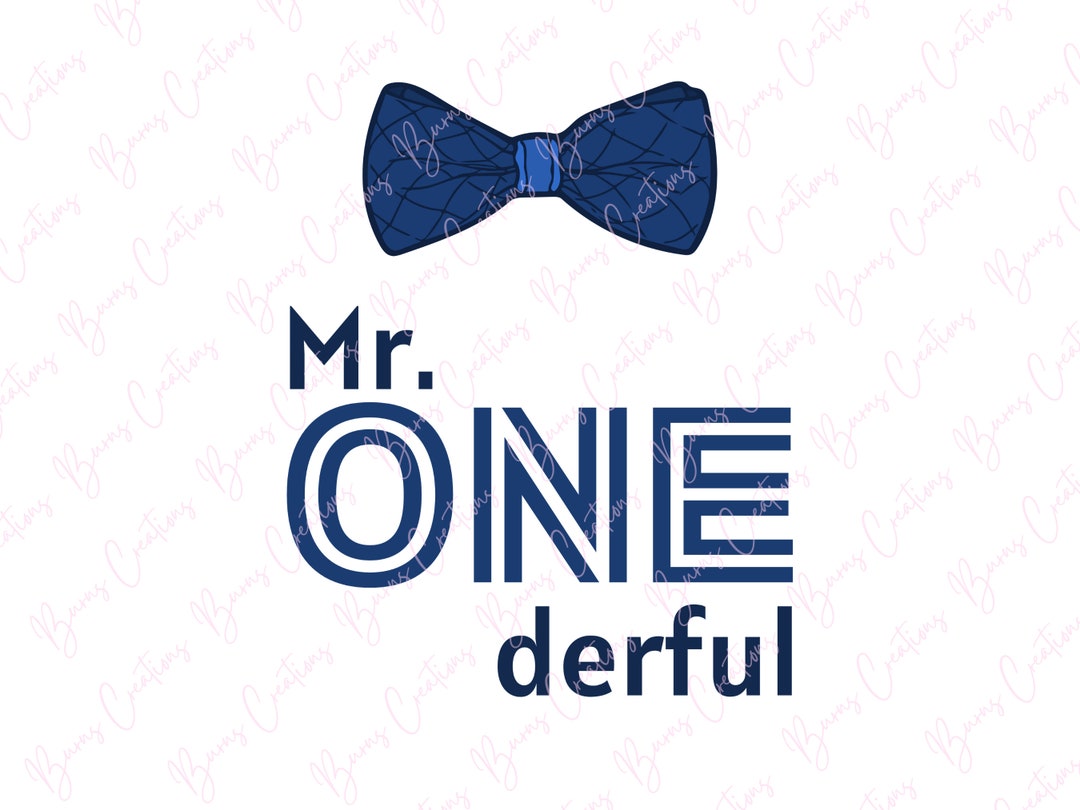 Mr. One-derful PNG, First Birthday Digital Download, Baby Boy's ...