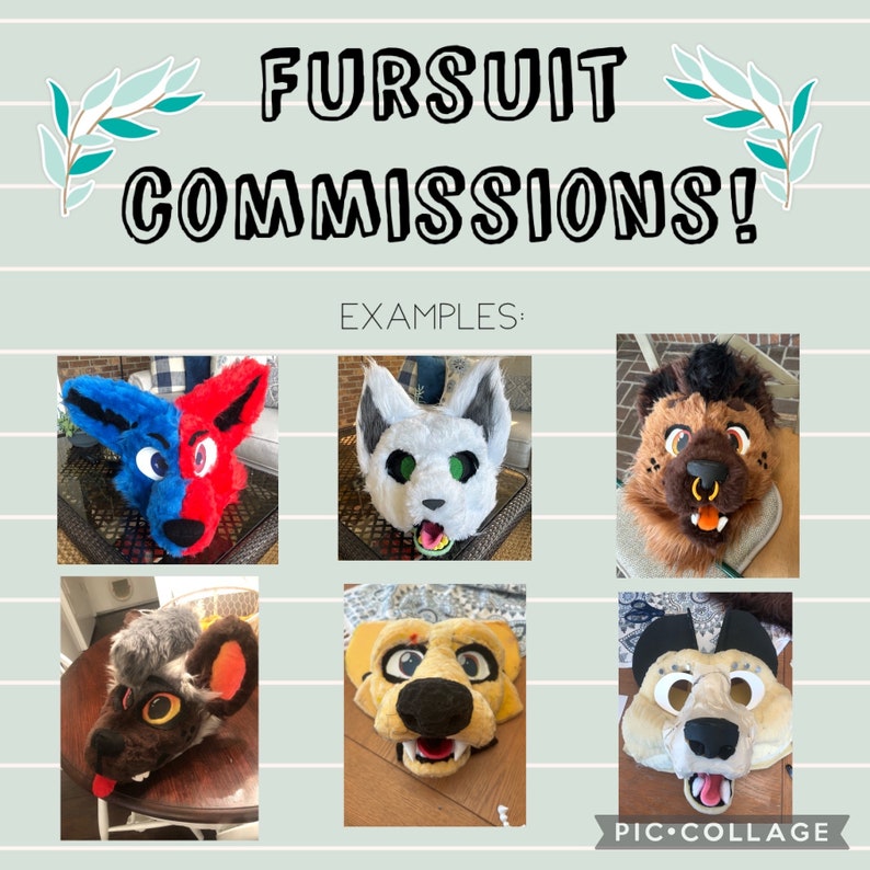 OPEN- Fursuit Commisions! Head Only - Etsy