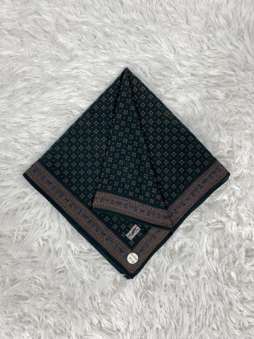 Vintage YSL Handkerchief Yves Saint Laurent Bandana Gift for Her ...