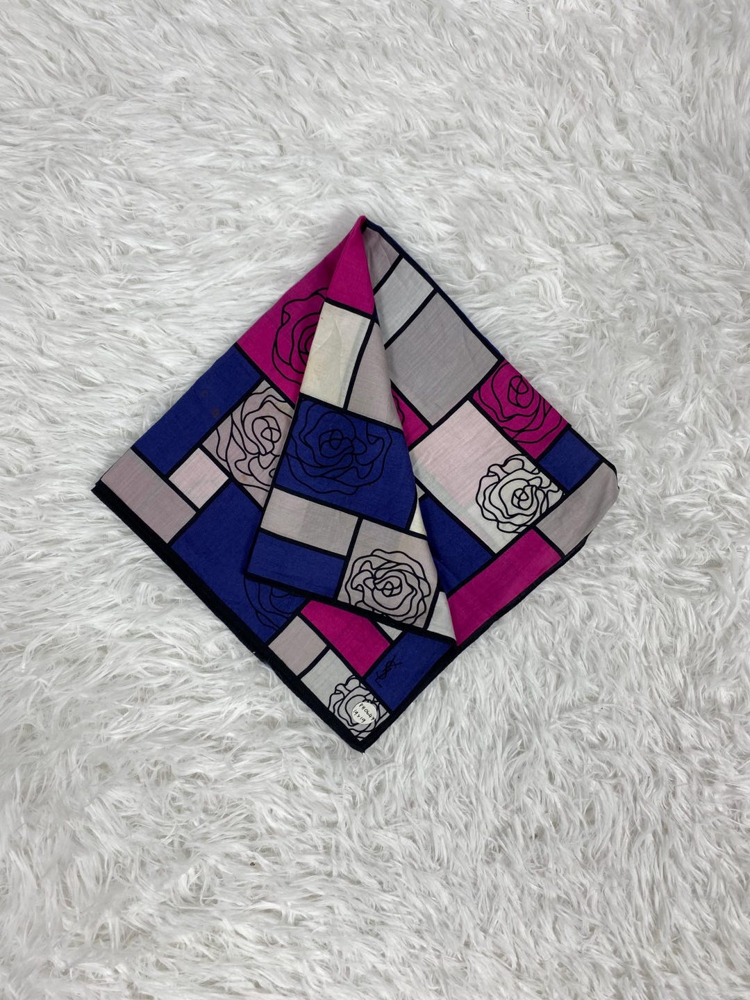 Vintage YSL Handkerchief Yves Saint Laurent Bandana Gift for Her ...