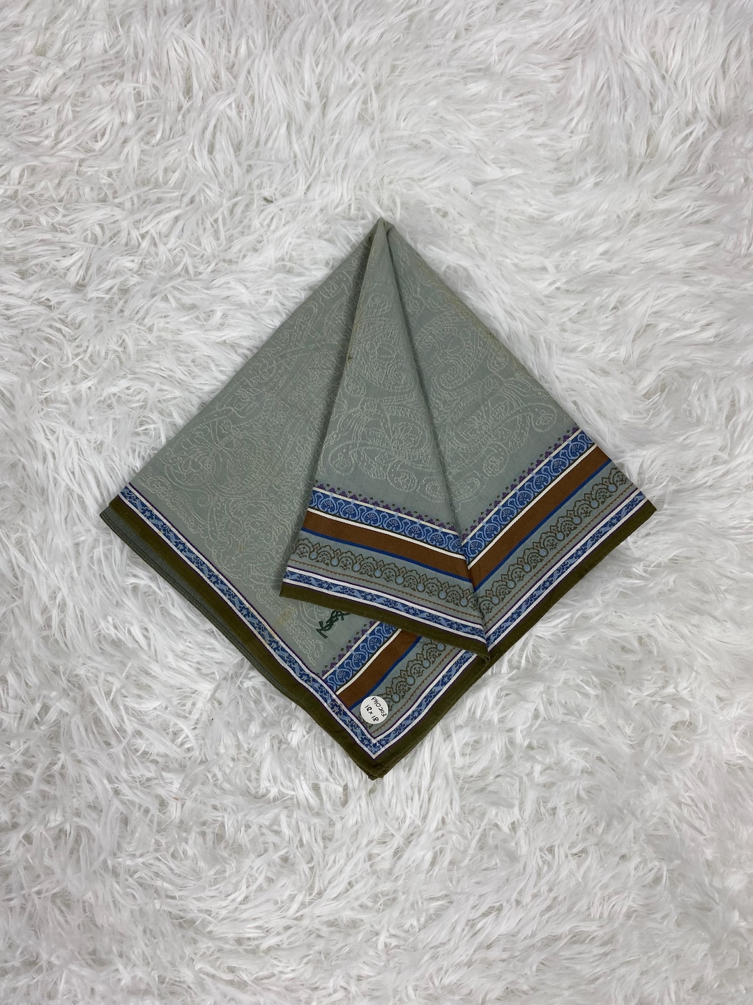 Vintage YSL Handkerchief Yves Saint Laurent Bandana Gift for Her ...