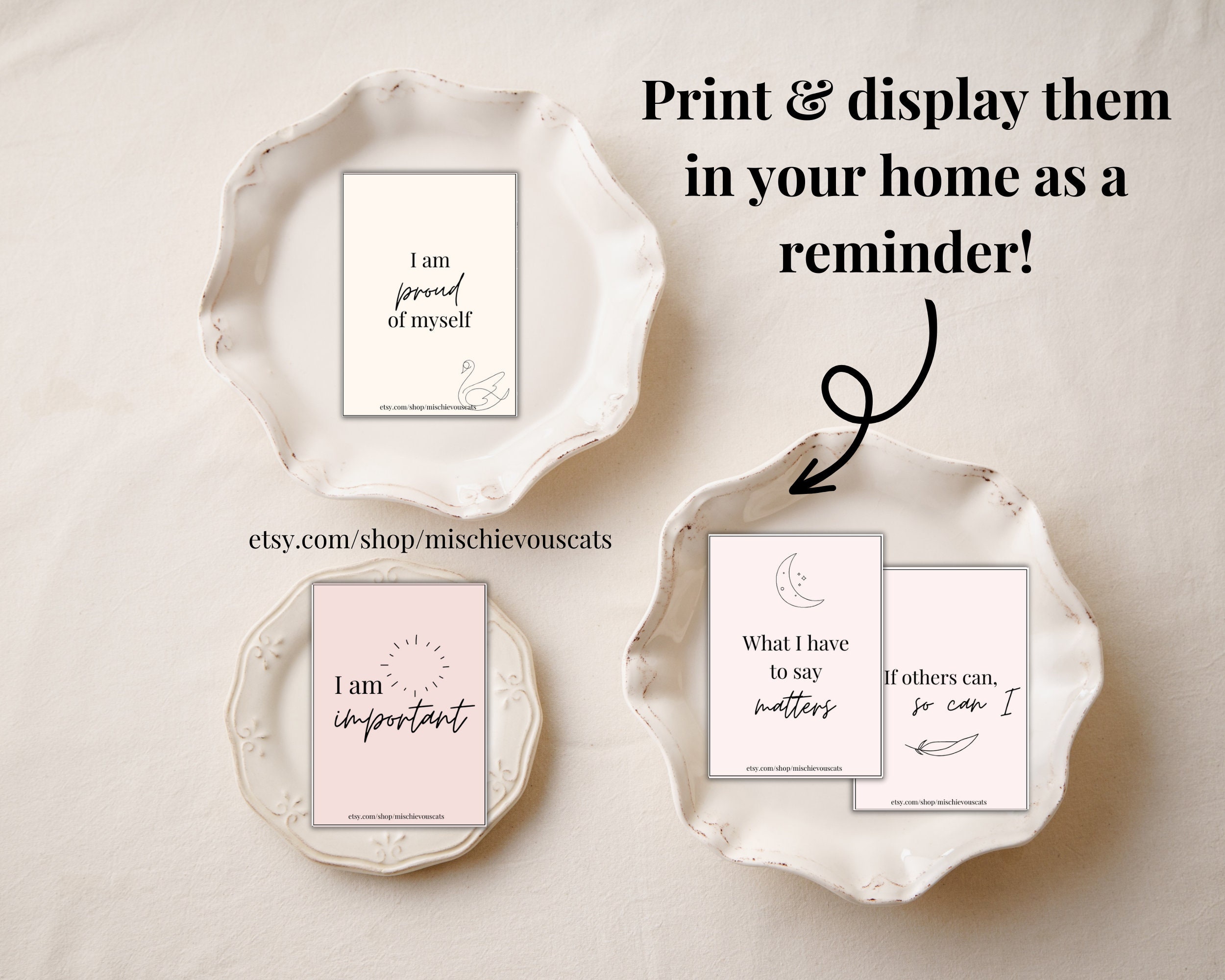 Printable Mental Health Affirmation Cards for Self-esteem ...