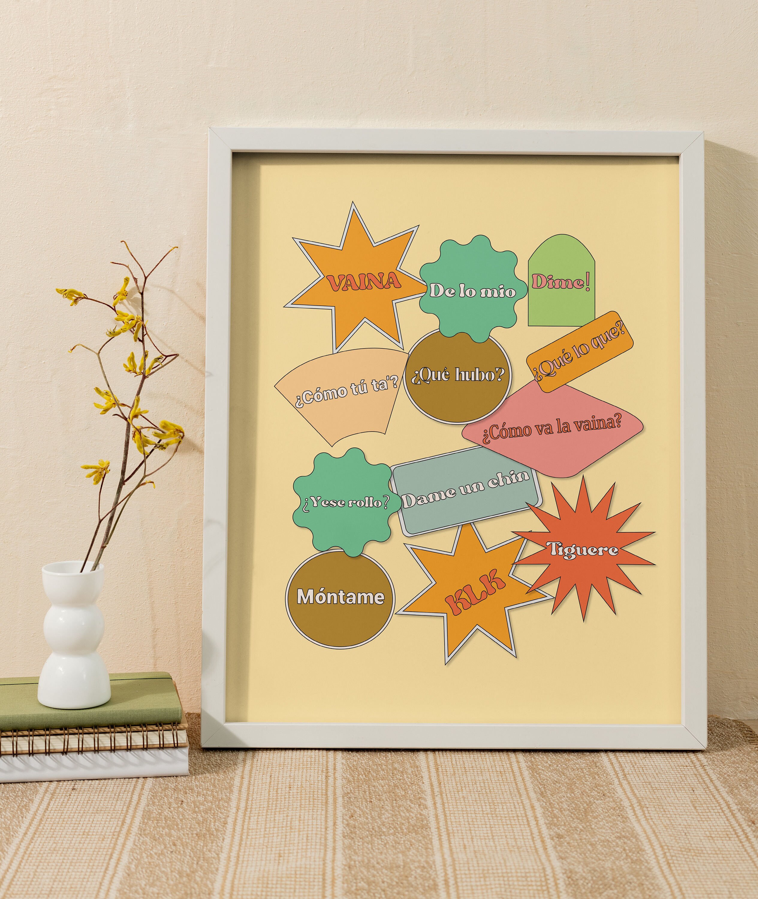 Dominican Words Digital Print (republica Dominicana, Caribbean Artwork ...