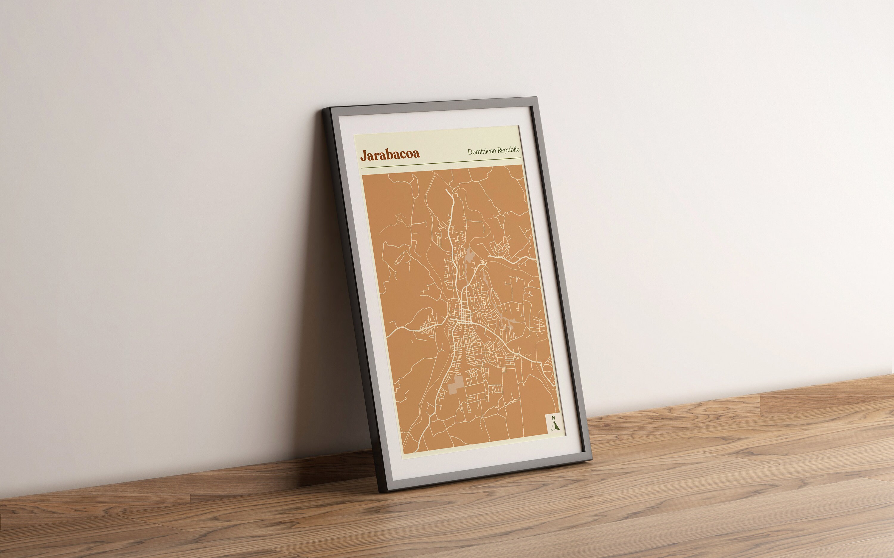 Jarabacoa Map - Dominican Republic (digital Print, Tropical, Caribbean ...