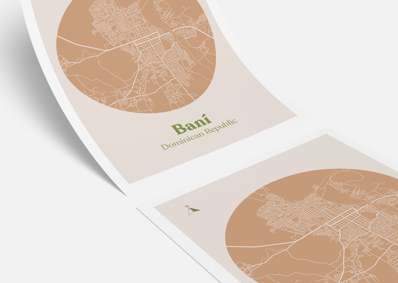 Baní Map - Dominican Republic (digital Print, Dominican Wall Art ...