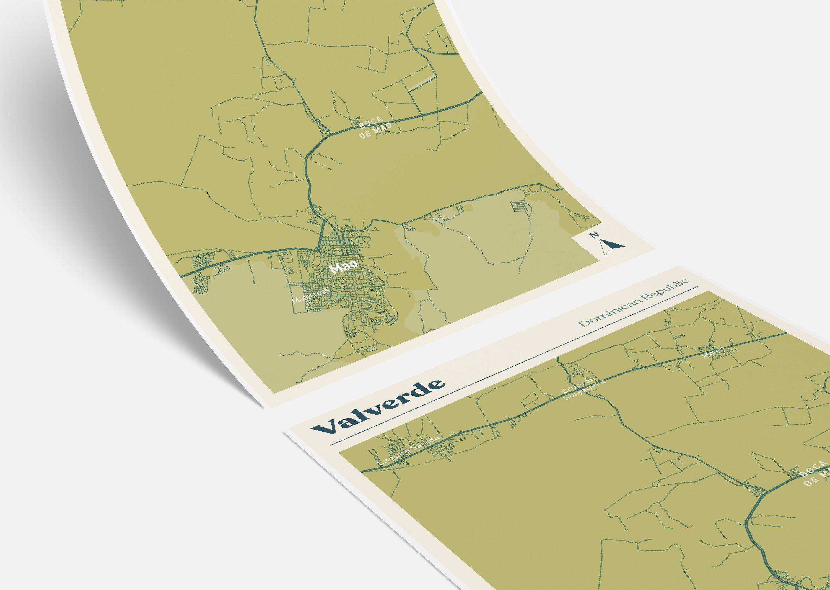 Valverde Map - Dominican Republic (digital Print, Dominican Map ...