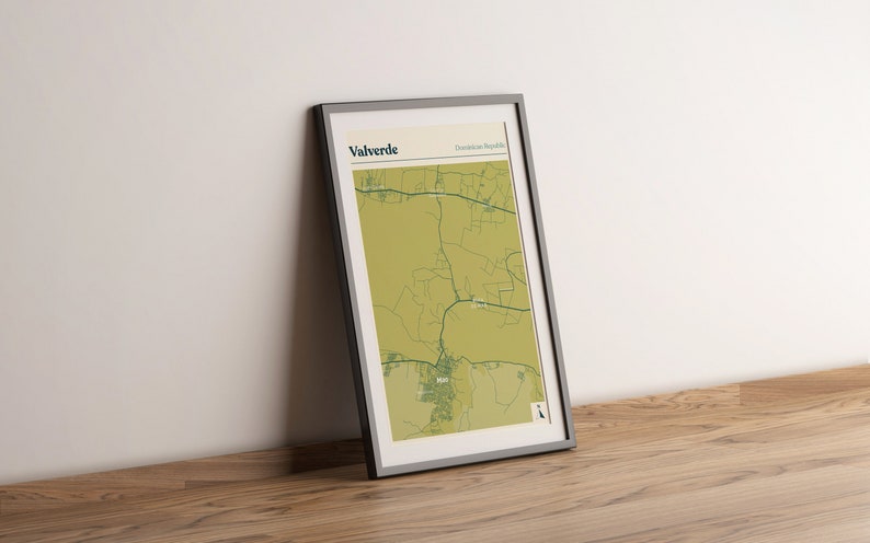 Valverde Map - Dominican Republic (digital Print, Dominican Map ...