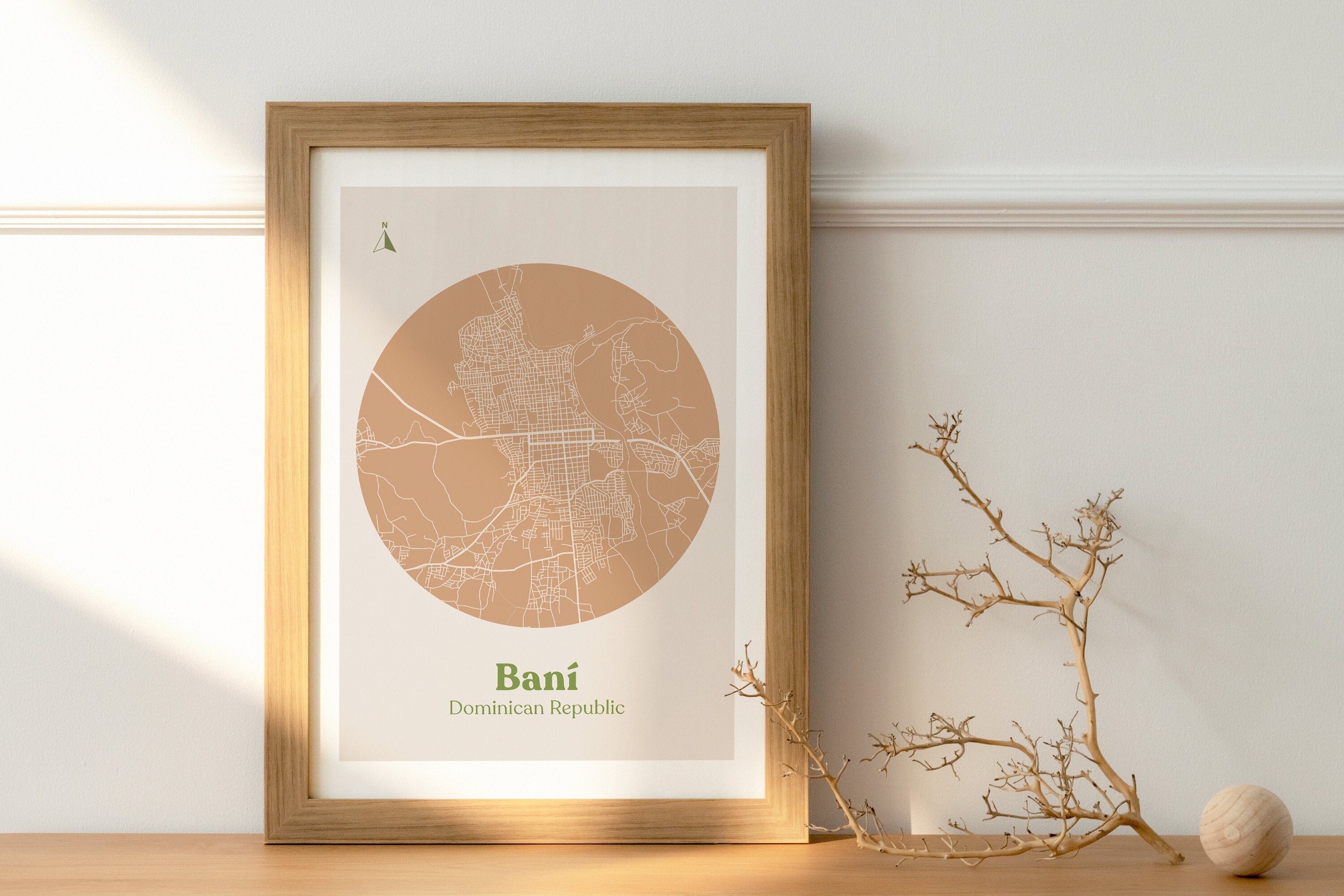 Baní Map Dominican Republic digital Print, Dominican Wall Art ...