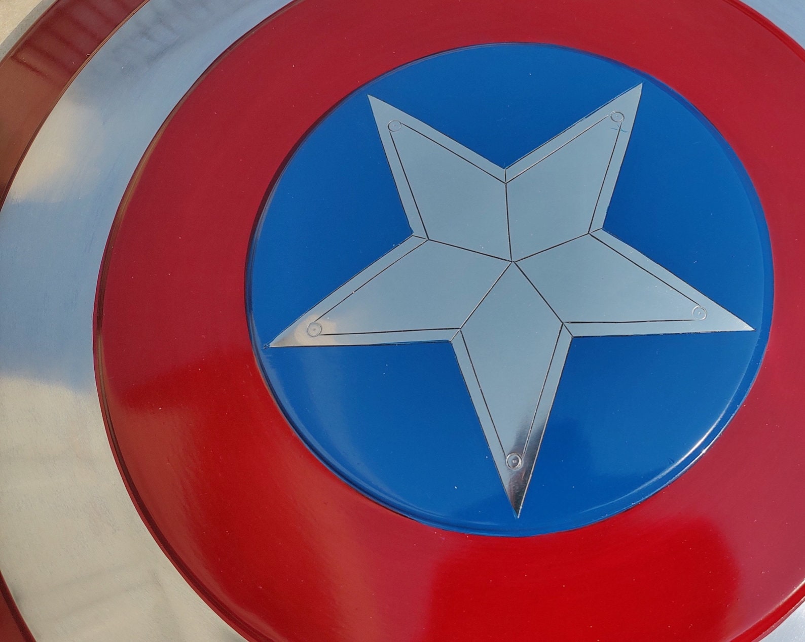 Marvel-inspired Captain America Shield Replica Handcrafted Cosplay Prop ...