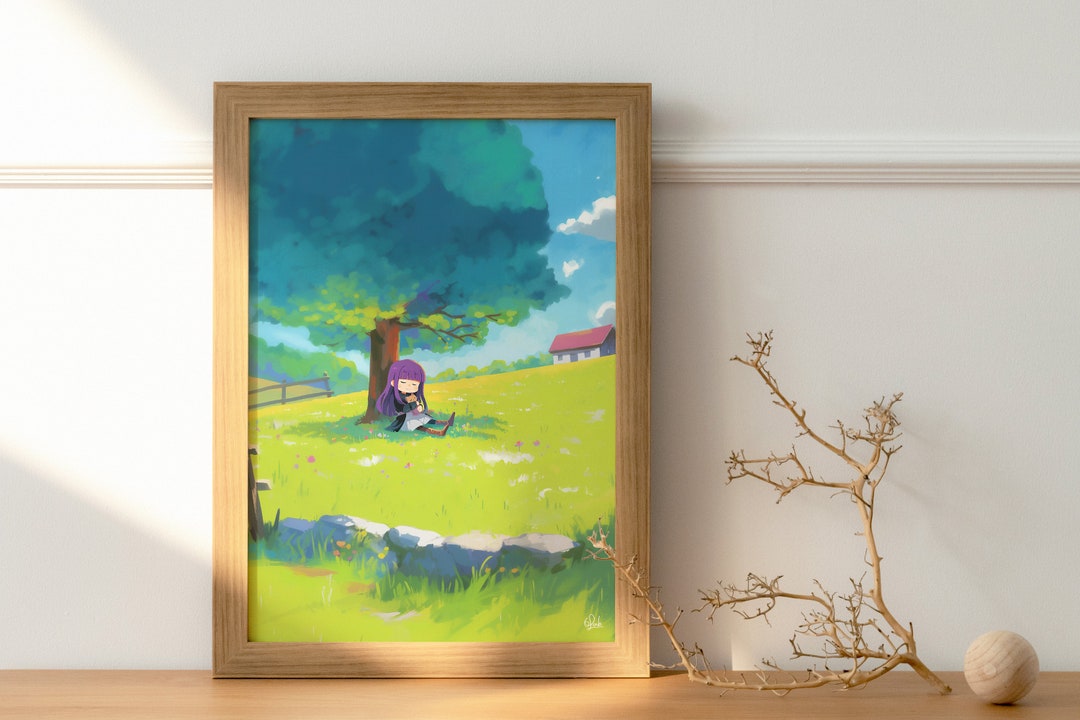 Fern Poster Sousou No Elf Fan Art Japanese Anime Elves Friend Wall Art ...